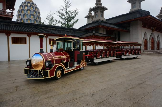 Trackless Diesel Engine Mini Express Trackless Train For Amusement Park