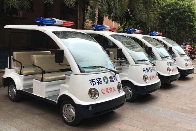 CE Standard 4 Seater Police Electric Security Patrol Vehicles 48V 4KW ...