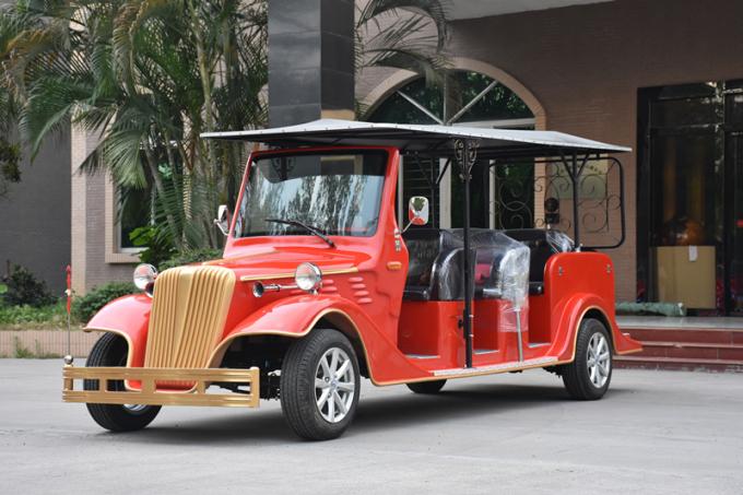 Chinese Red Electric Ancient Car 5KW AC Motor Classic Sightseeing Vehicle