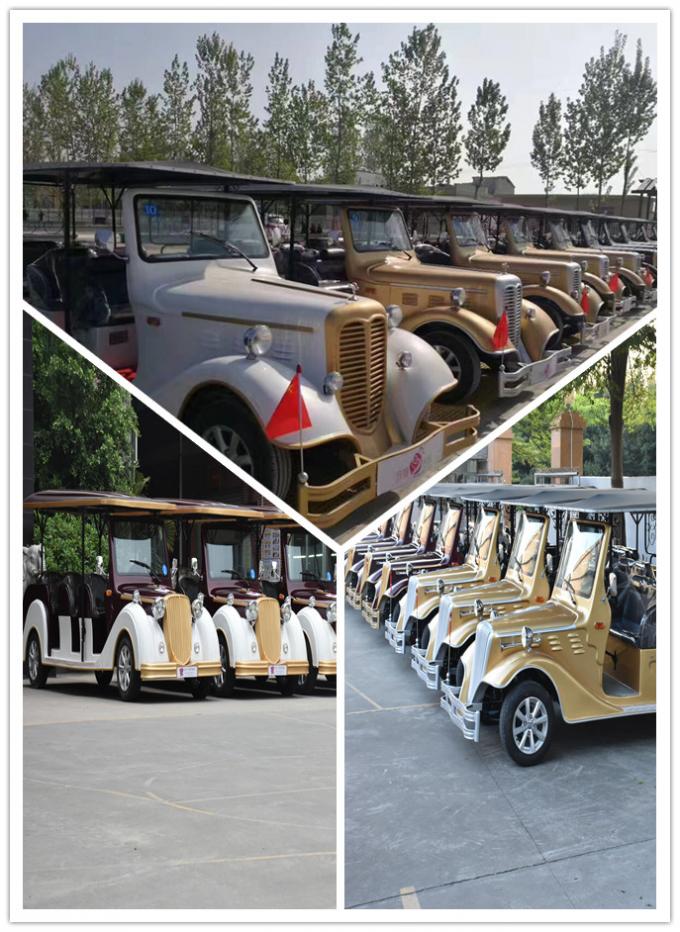 Battery Operated 48V Electric Classic Shuttle Bus 6 Passenger With Rear ...