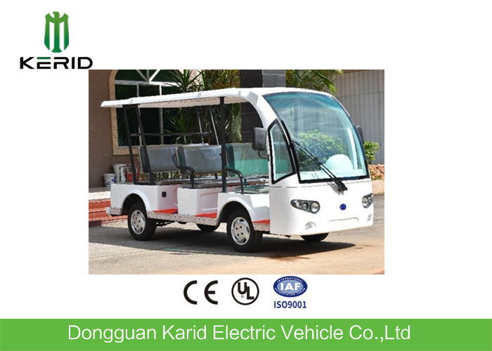3 Rows Safa Seats Small Electric Shuttle Bus With MP3 Player Alloy Rim ...
