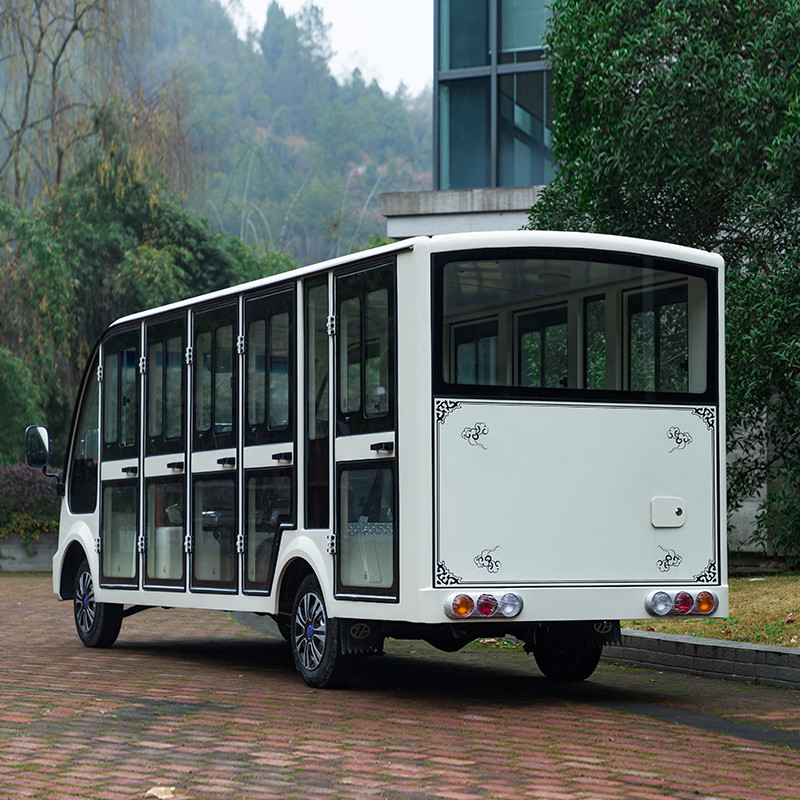 Enclosed Doors AC Motor Electric Cars 14 Seats Mini Sightseeing Bus ...