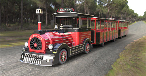 Trackless Diesel Engine Mini Express Trackless Train For Amusement Park