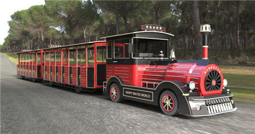 Trackless Diesel Engine Mini Express Trackless Train For Amusement Park