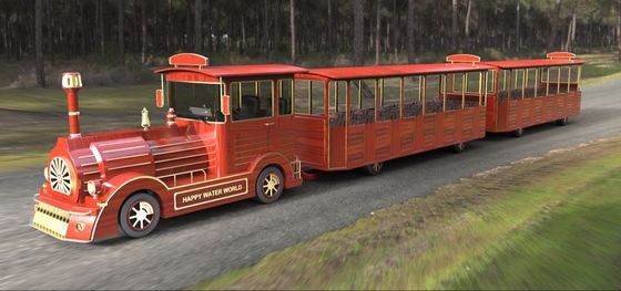 Trackless Diesel Engine Mini Express Trackless Train For Amusement Park