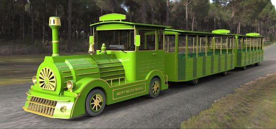 Trackless Diesel Engine Mini Express Trackless Train For Amusement Park