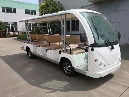 11 Seats Electric Shuttle Bus With Four Wheels Hydraulic Braking System