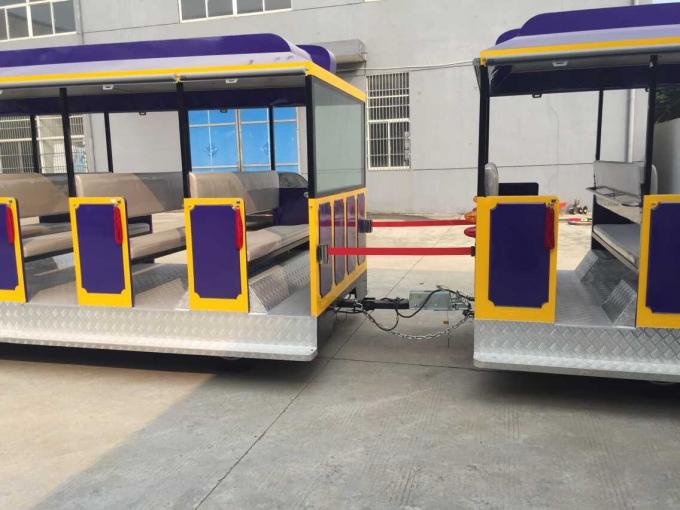 Trackless Diesel Engine Mini Express Trackless Train For Amusement Park